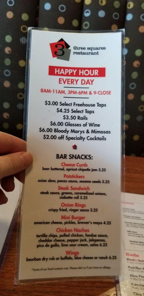 Menu at 3 Squares Restaurant, Maple Grove