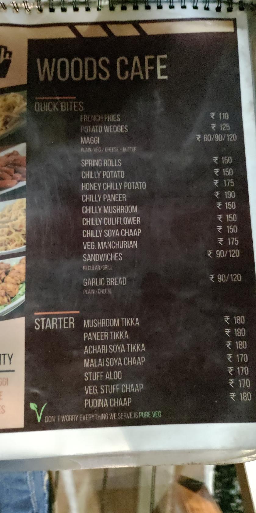 Menu at Woods Cafe Restaurant, Ghaziabad