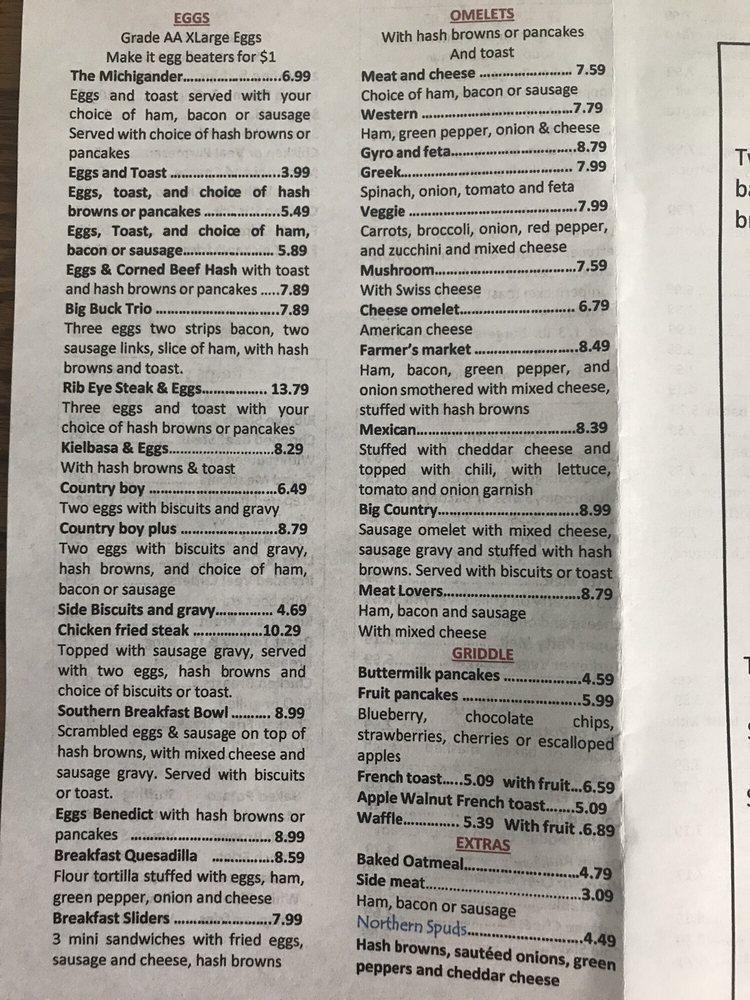Menu at Great Lakes Family Dining restaurant, Charter Township of ...
