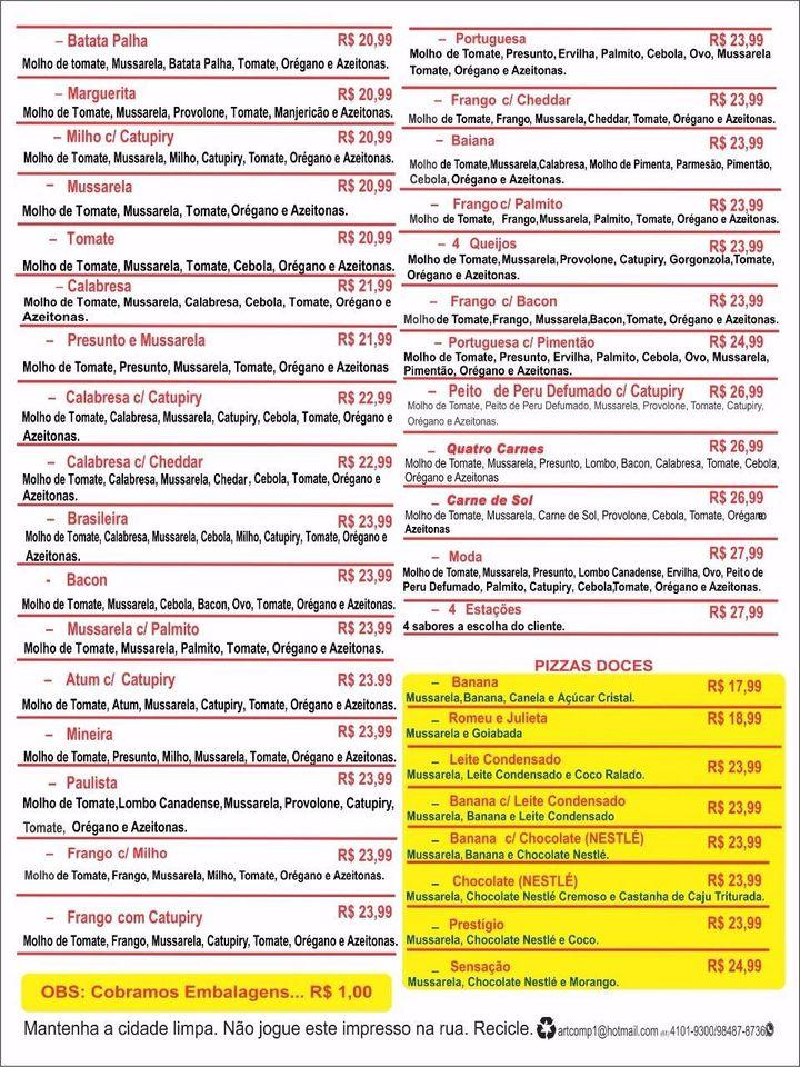 Menu em Master Pizza Ceilândia restaurante, Ceilândia, Expansão do St ...