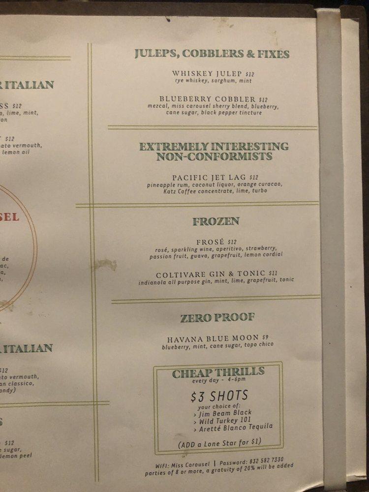 Menu at Lightnin's Good Times pub & bar, Houston