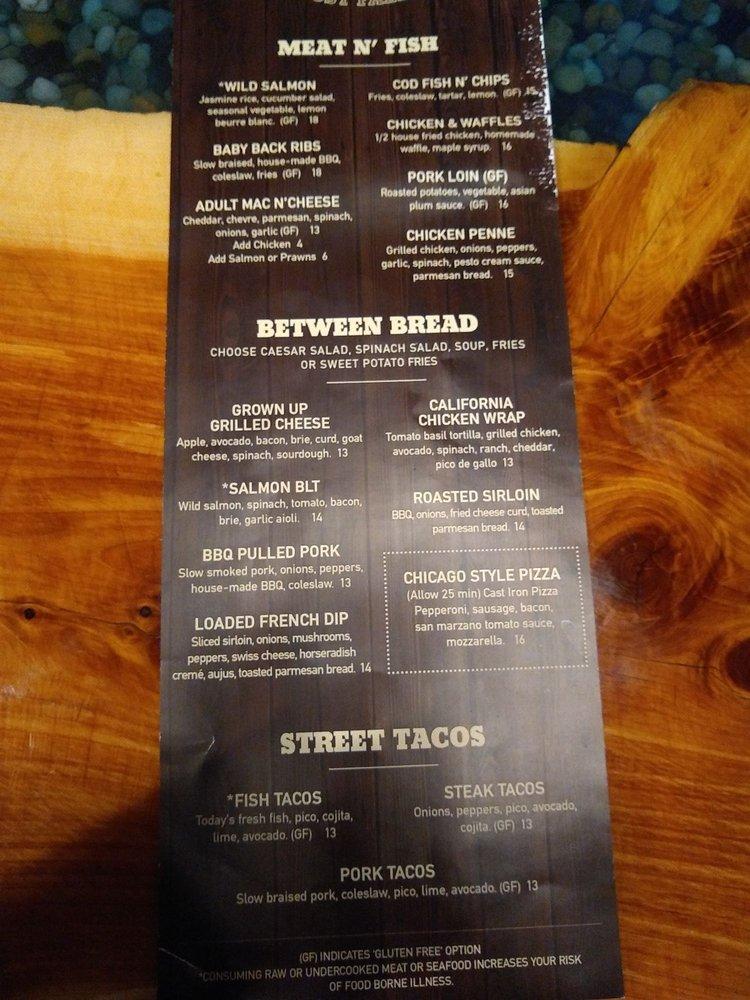 Menu at The Filling Station Post Falls restaurant, Post Falls