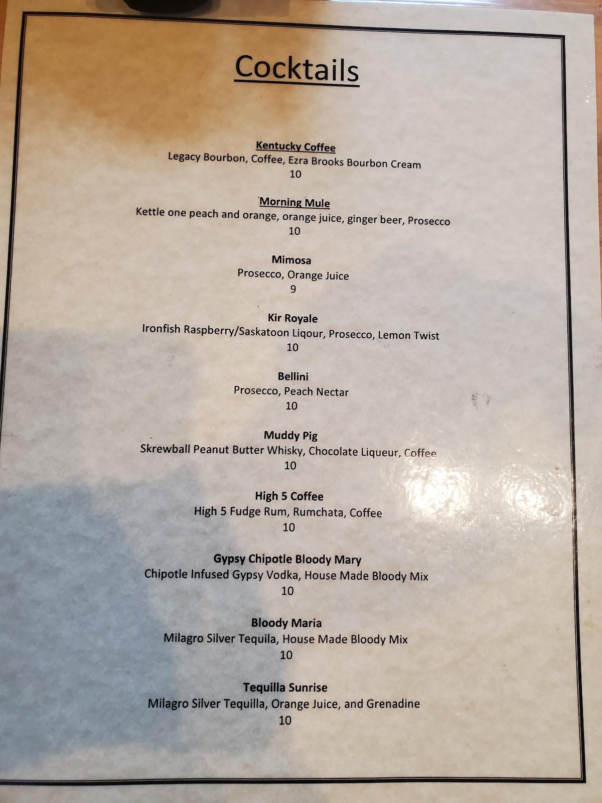 Menu at The Towne Plaza pub & bar, Traverse City