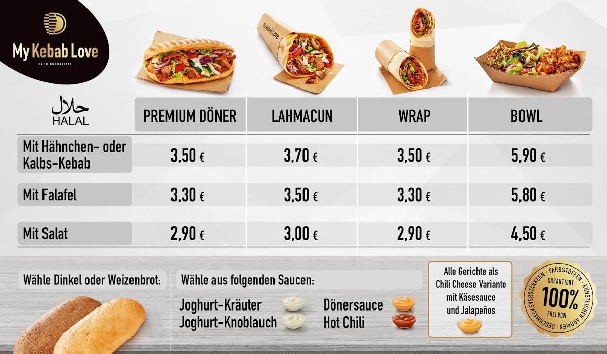 Menu at My Kebab Love Dortmund restaurant, Dortmund