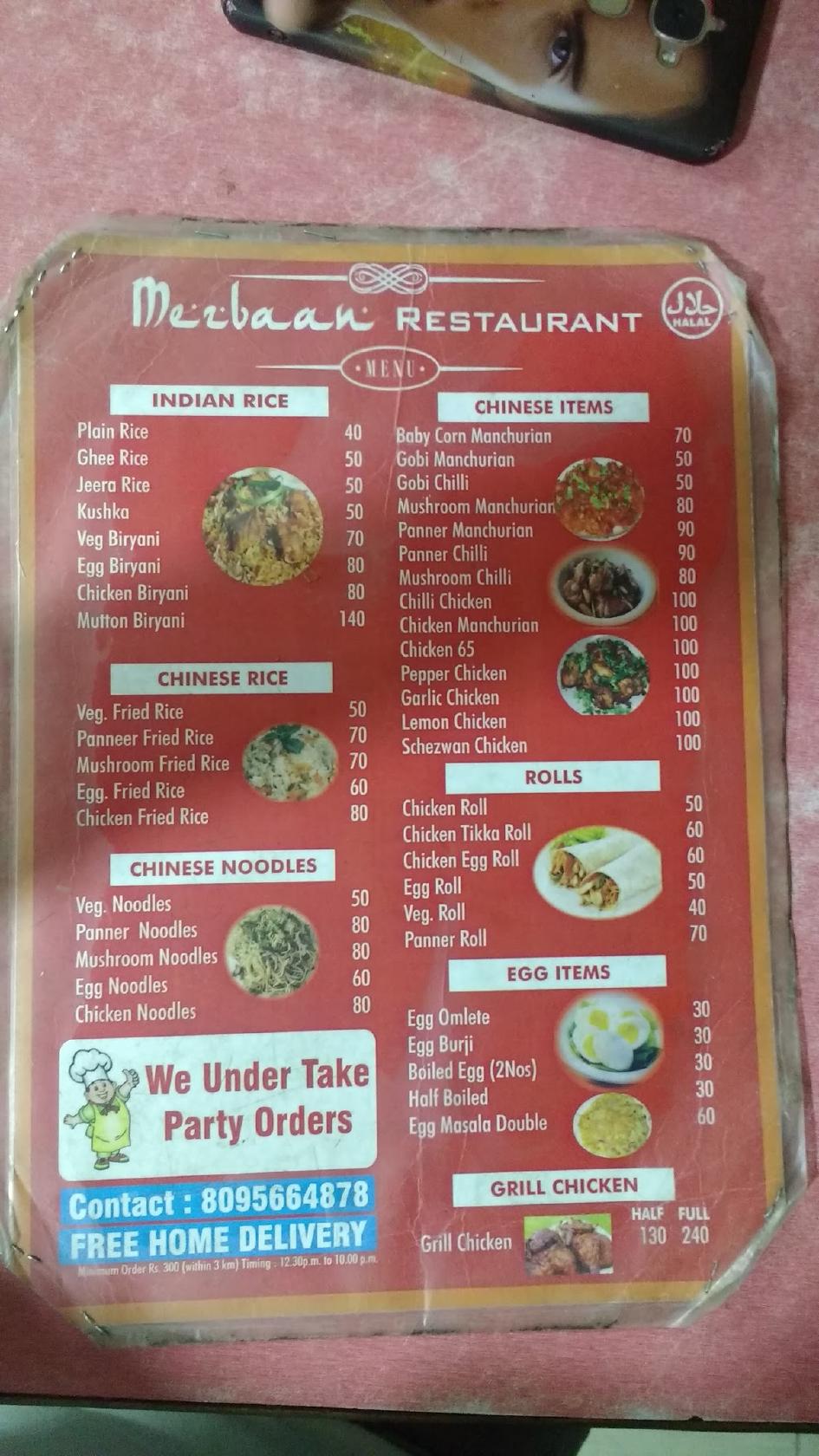 Menu at Mezbaan Veg & Non Veg Restaurant, Bengaluru