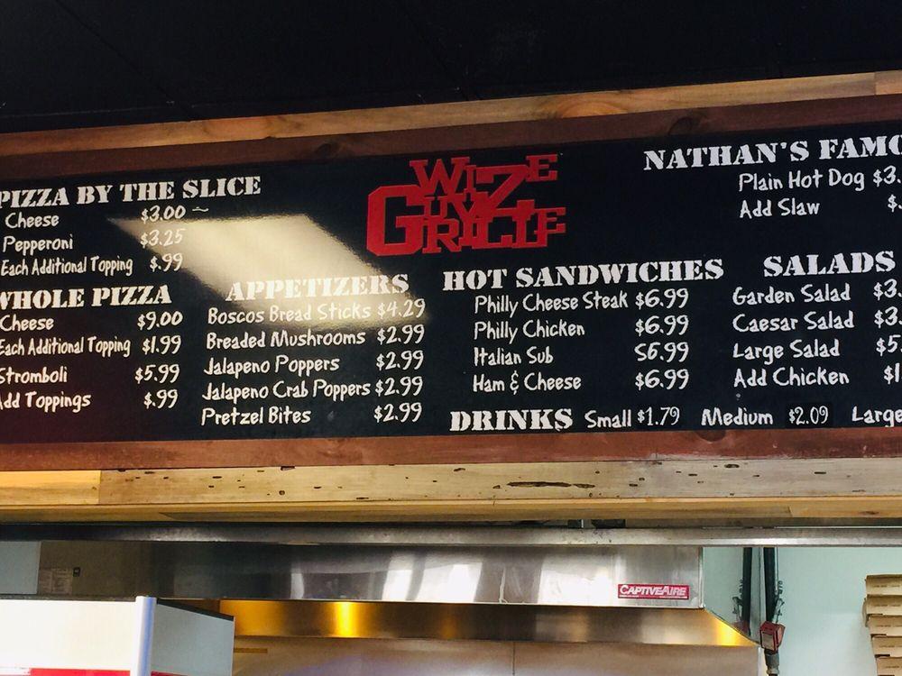 Menu at Wize Guyz Grille pizzeria, Cherokee
