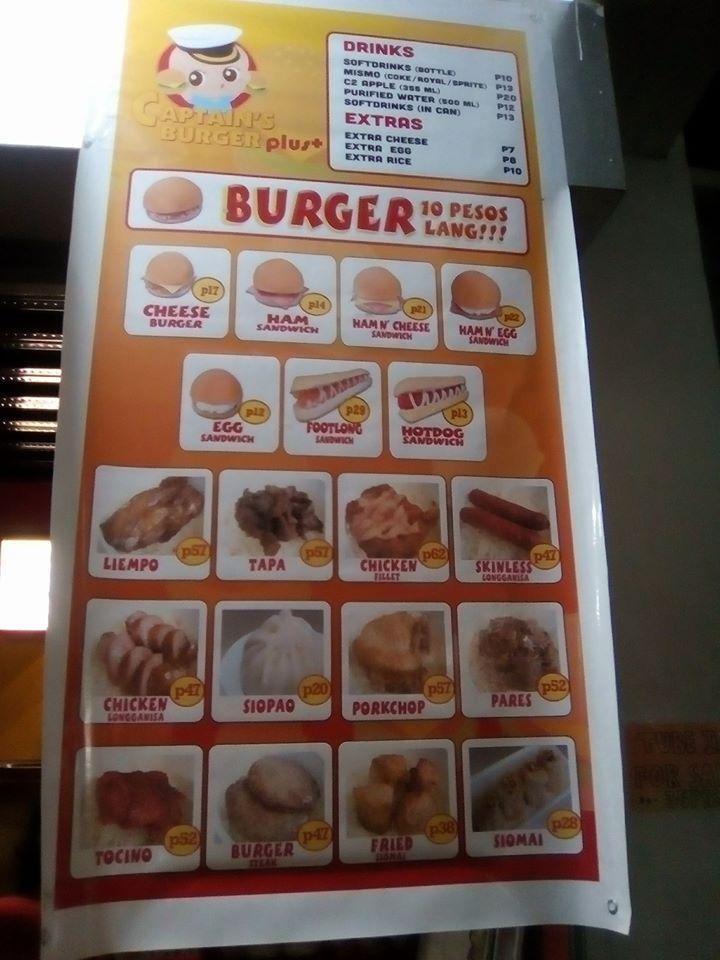 Menu at I Love Milktea x Captain's Burger Plus restaurant, Santa Maria