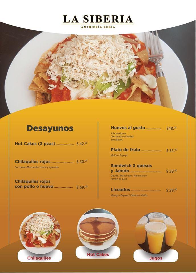 Carta del restaurante La Siberia Cancún, Cancún