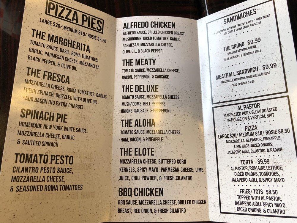 Menu at Rose City Pizza pizzeria, Rosemead