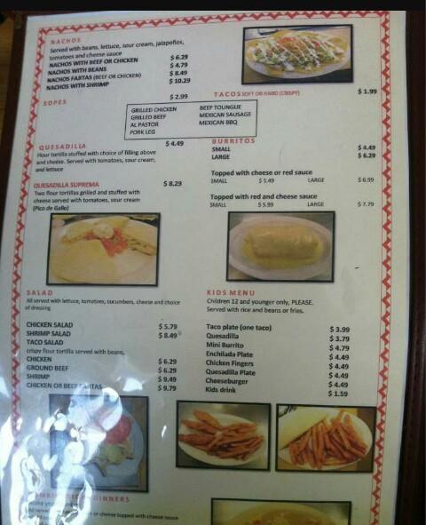 Menu at Sunrise & Sunset restaurant, Green Cove Springs