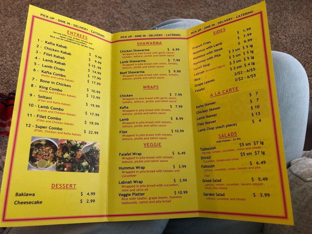 Menu at King Kabab South Charleston restaurant, South Charleston