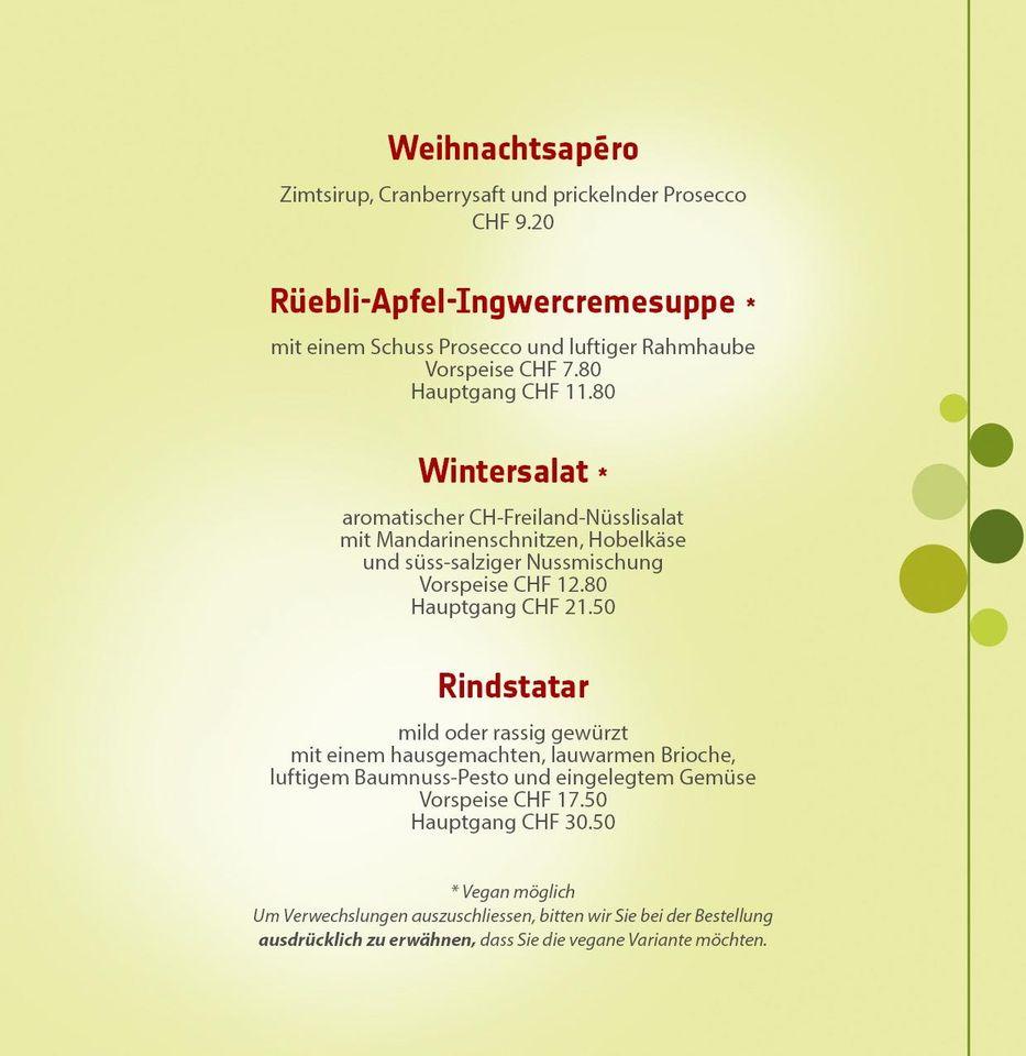 Speisekarte von Waldegg, Sankt Gallenkappel, Rickenstrasse 810