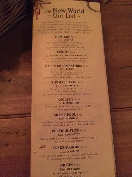 Menu at The Botanist Bar & Restaurant Farnham, Farnham