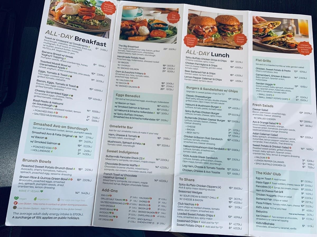Menu at The Coffee Club Redlynch Central, Redlynch, 20 Larsen Rd