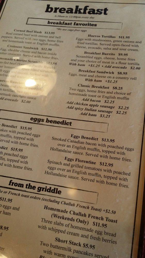 Menu at Whale City Bakery, Davenport