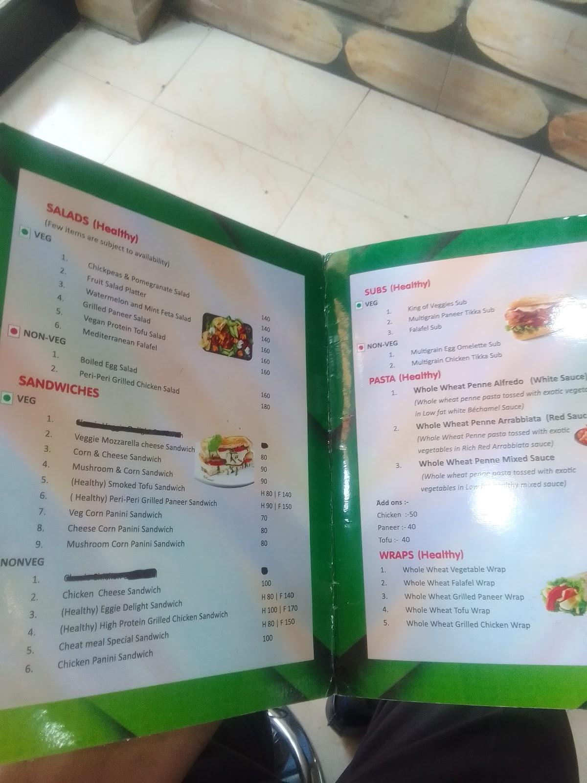 Menu at DIET BOX, Ferozepur