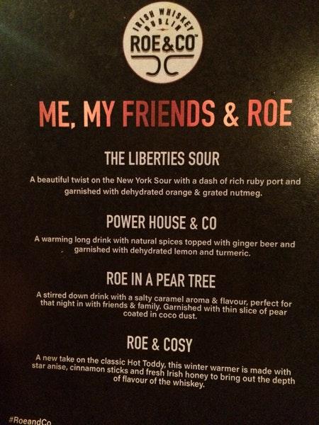 Menu at MVP pub & bar, Dublin