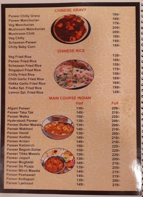 Menu at TADKA the taste of lucknow, Lucknow