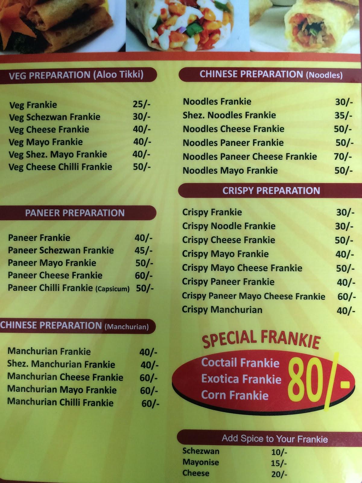 Menu at Bombay bites, Palghar