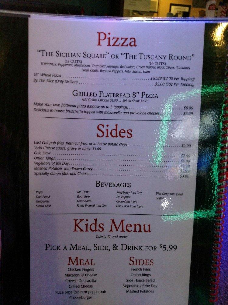 Menu at The Last Call Bar and Grill, Canonsburg