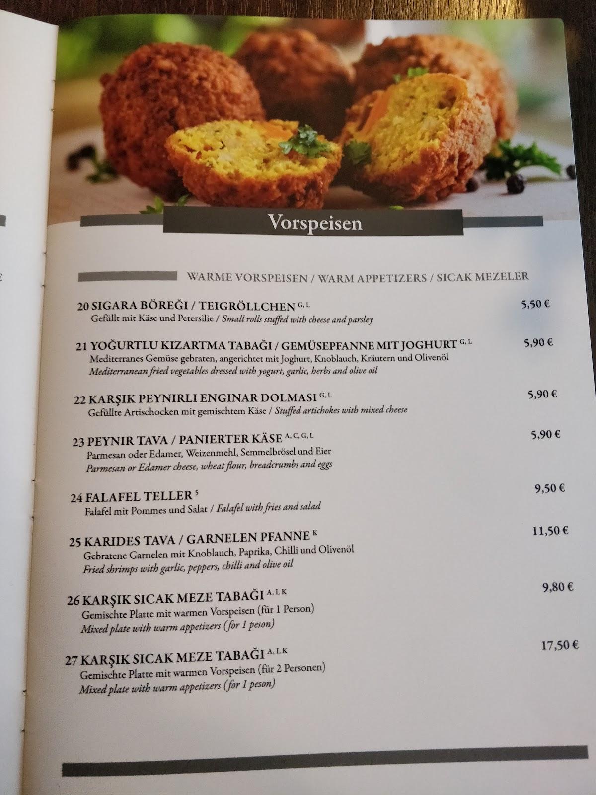 Speisekarte von Mira Restaurant & Grillhaus, Konstanz