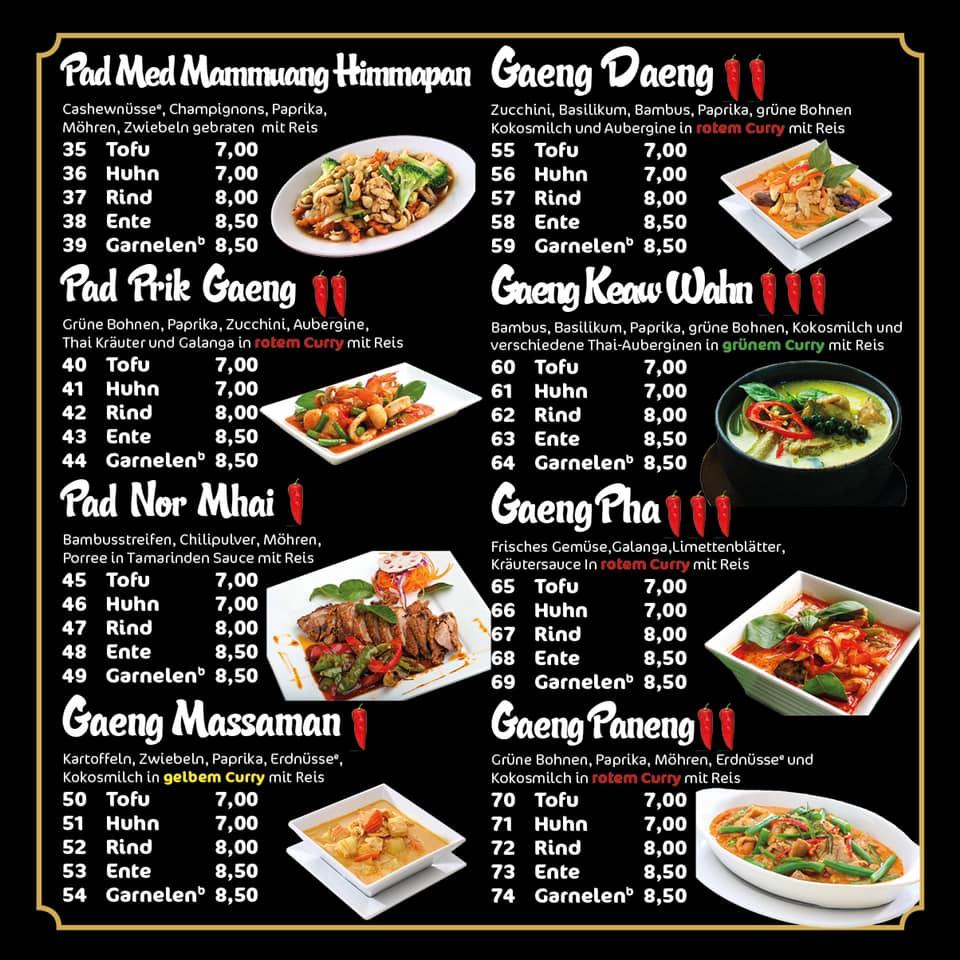 Speisekarte von My Thai restaurant, Brühl