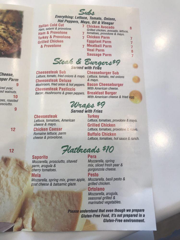 Menu at Pasticcio Fresh Italian kitchen pizzeria, Annapolis