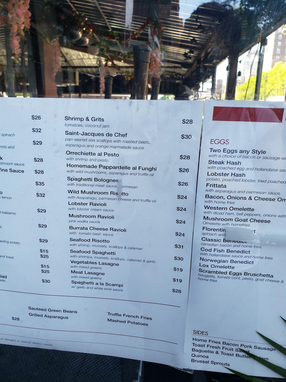 Menu at Renaissance Harlem restaurant, New York City, Adam Clayton ...