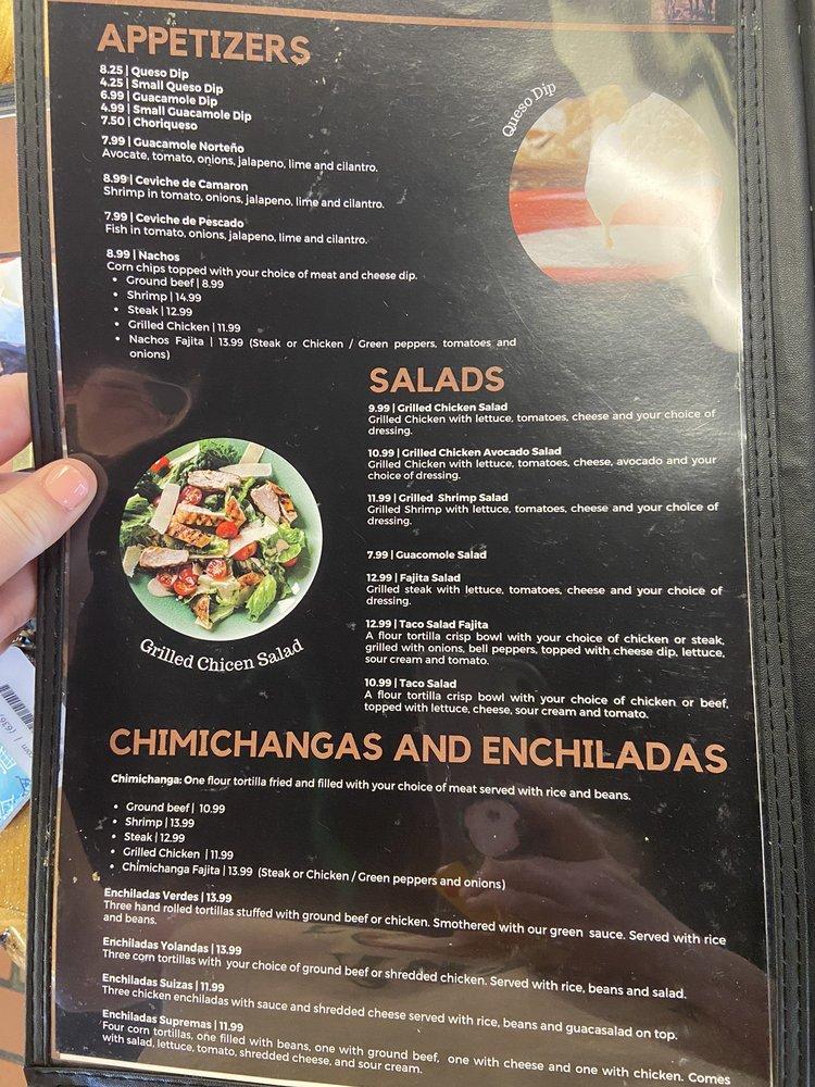 Menu at La Norteña Mexican Restaurante, Hazelwood