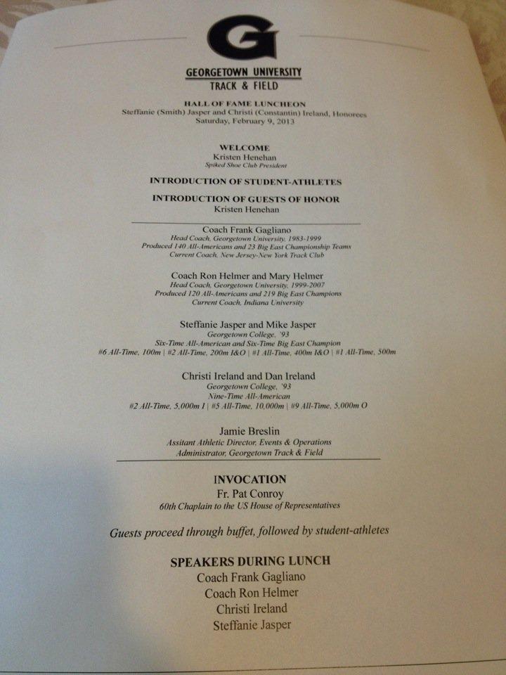 Menu at Faculty Club, Washington