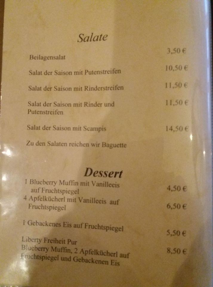 Speisekarte von Liberty Burger restaurant, Schrobenhausen