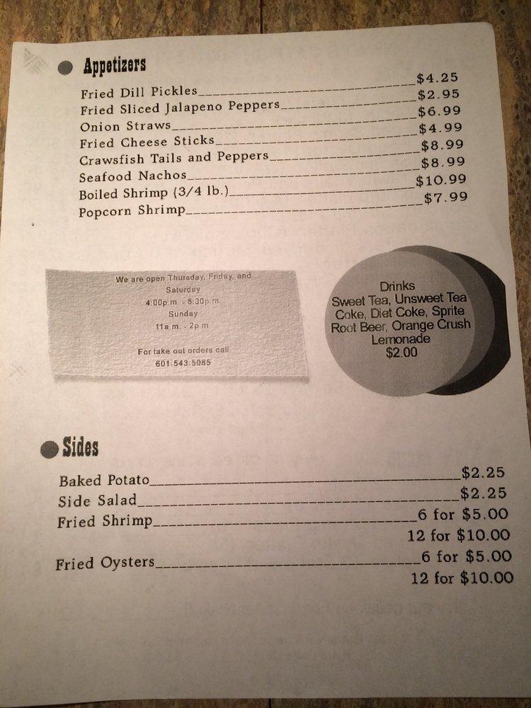 Menu at Newt's Catfish Seafood & Steaks restaurant, Hattiesburg, 503 ...