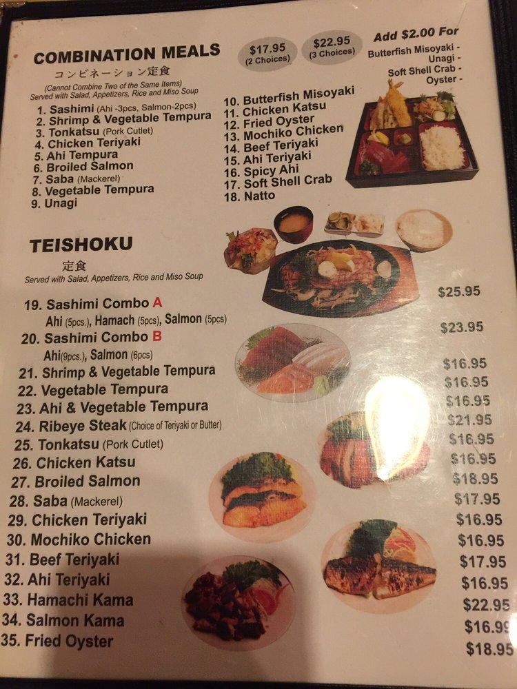 Menu at Kenko Ya restaurant, Kaneohe, 46-047 Kamehameha Hwy