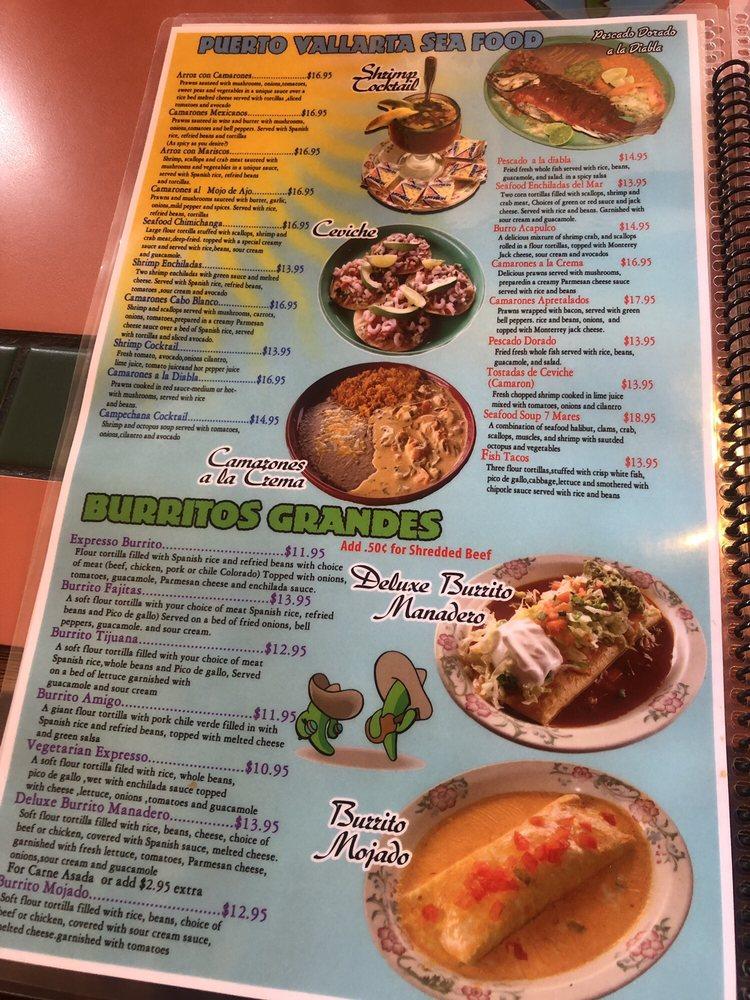 Menu at La Isla Bonita Mexican Restaurant, Portland