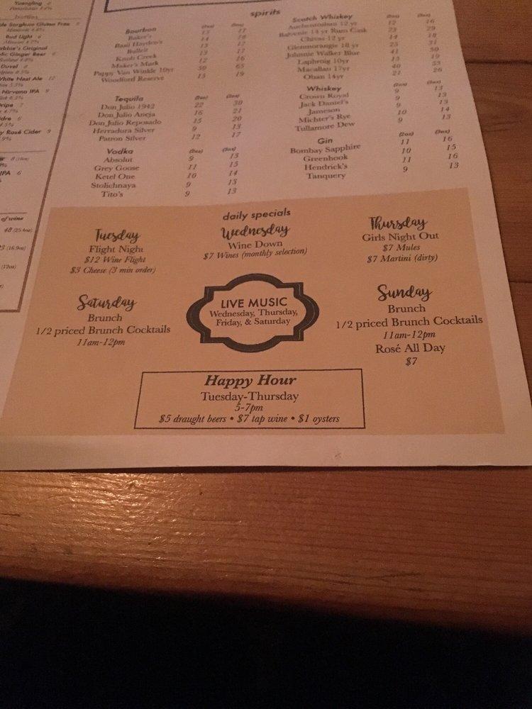 Menu at Grand Vin pub & bar, Hoboken