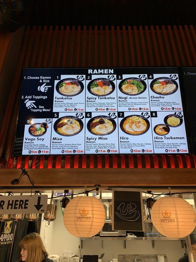Carta del restaurante HIRO Ramen & Udon, Buena Park