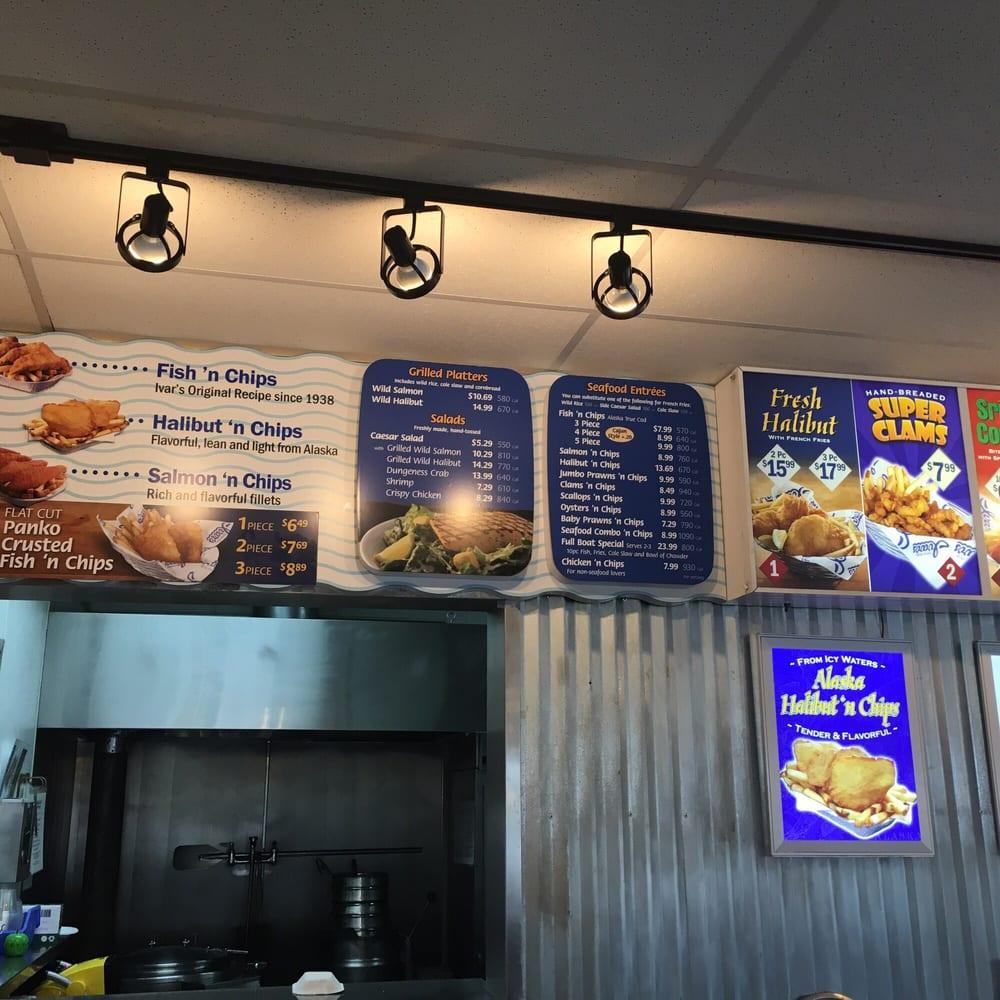 Menu at Ivar's Seafood Bar, Tacoma, S Mildred St