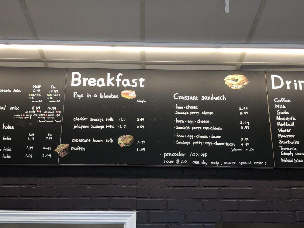 Menu at O DONUTS restaurant, Everett