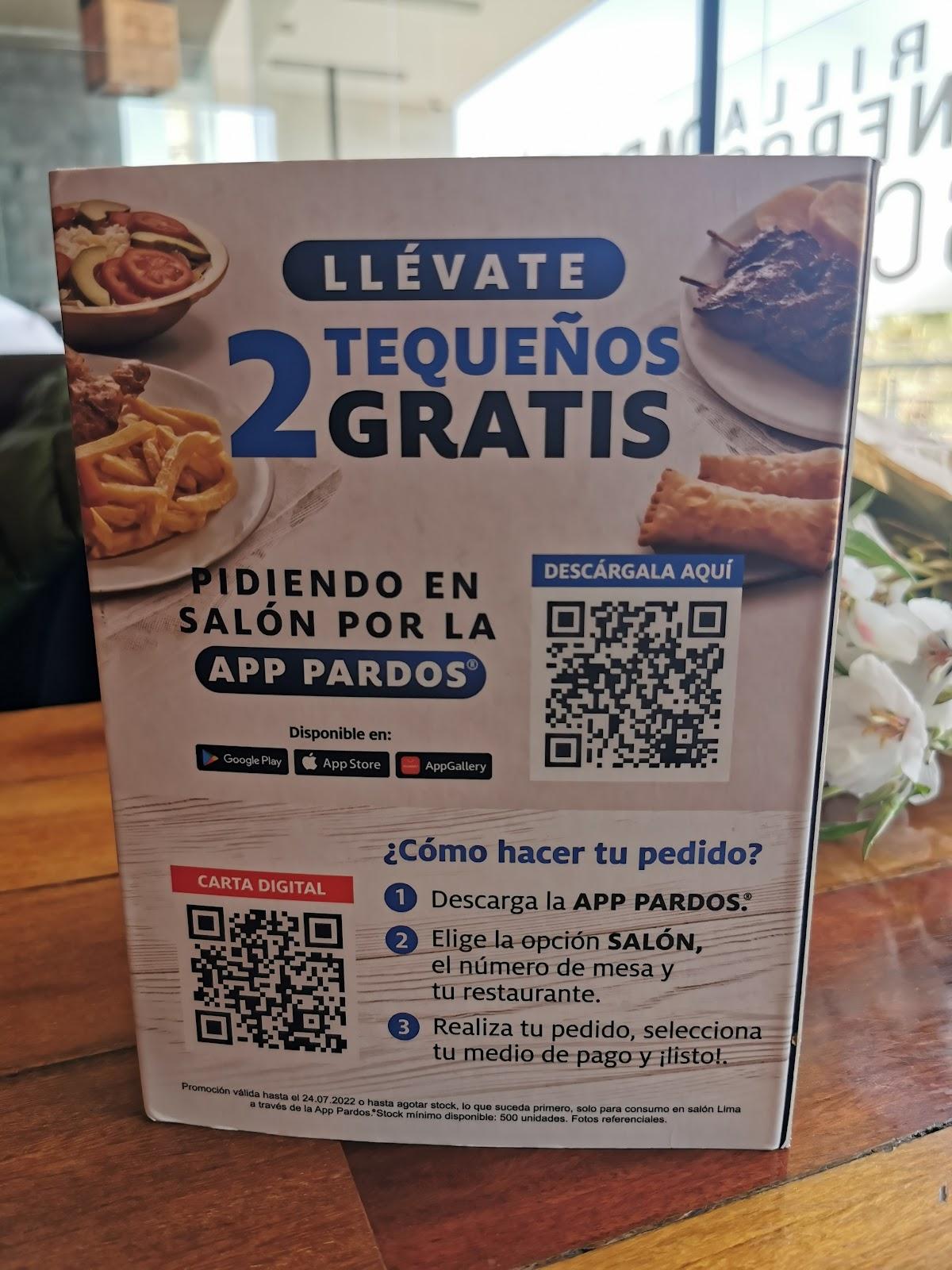 Carta del restaurante Pardos Chicken, Santiago del Surco, Av. Caminos ...