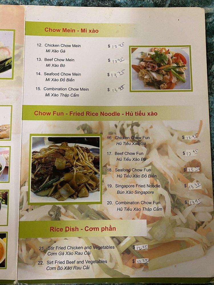 Menu at Pho Ly restaurant, Bellingham, 4151 Meridian St # 113