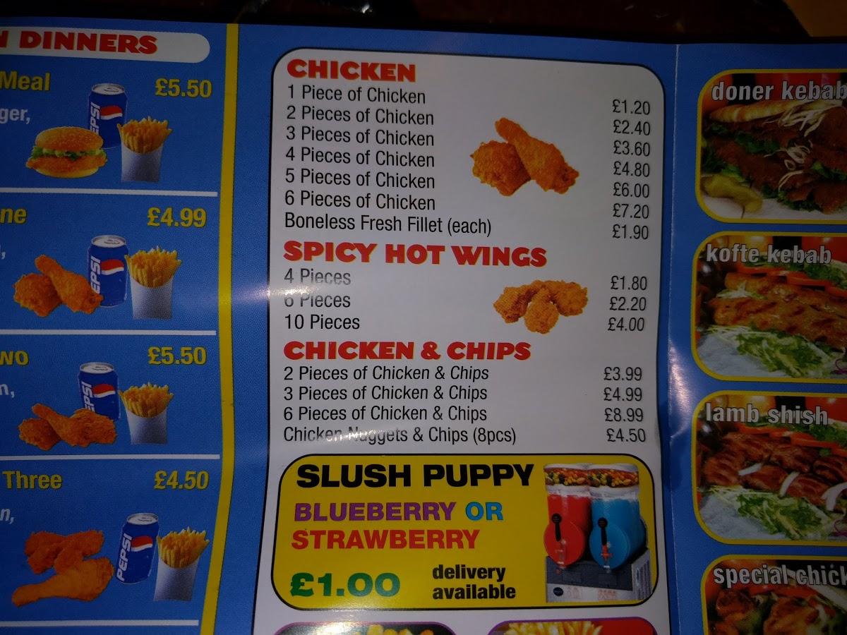 Menu at Chicken Delight fast food, Braintree