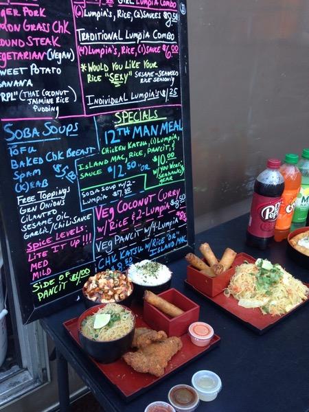 Menu at Lumpia World — Trailer restaurant, Seattle