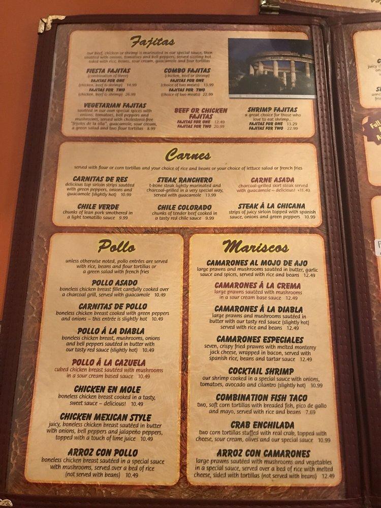 Menu at Nelly's Mexican Food restaurant, Saint Joseph, SE U.S. Hwy 169