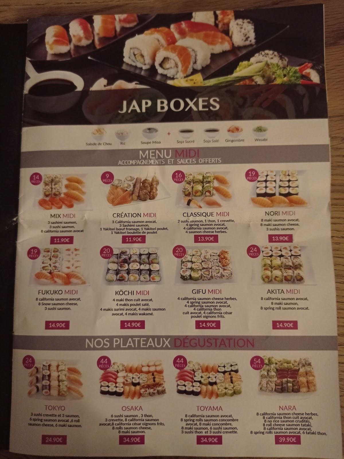 Menu at Sush!eat restaurant, Maisons-Alfort