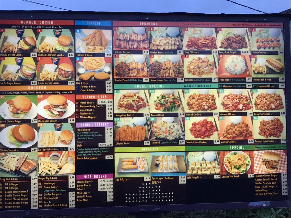Menu at Burger Stop restaurant, Everett