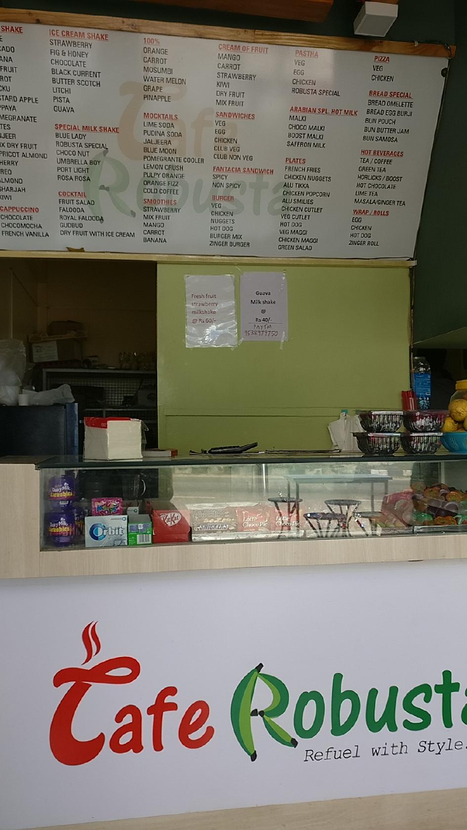 Menu at Cafe Robusta, Bengaluru, 2019/133