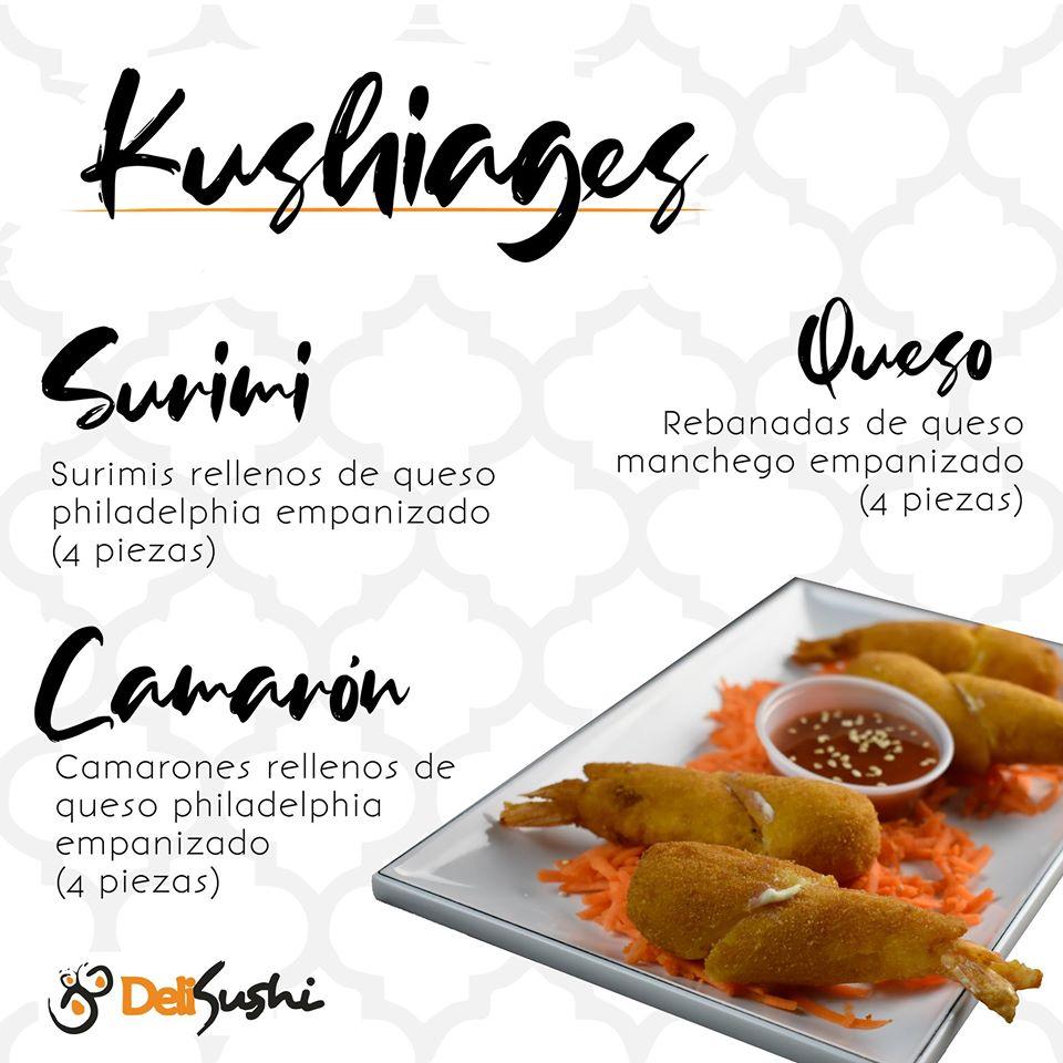 Menu at Delisushi restaurant, Ciudad Juarez