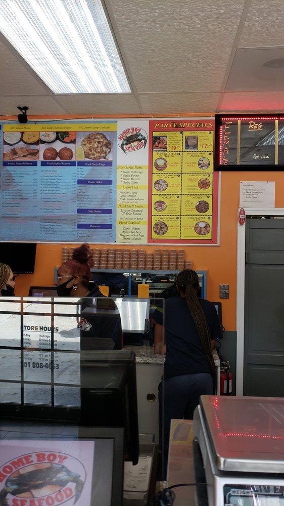 Menu at Homeboy Seafood restaurant, Kettering