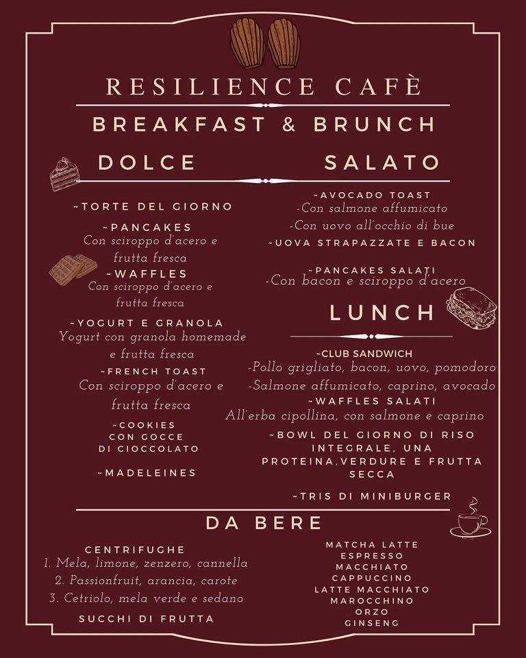 Speisekarte von Resilience Cafè pub & Bar, La Spezia
