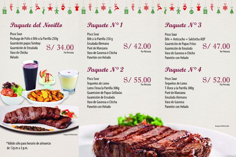Menu at El Novillo Grill Arequipa restaurant, Arequipa